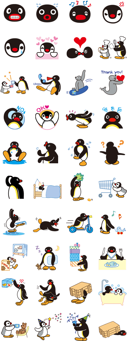 Download Pingulinestickers - Pingu Line Sticker - Full Size PNG Image ...