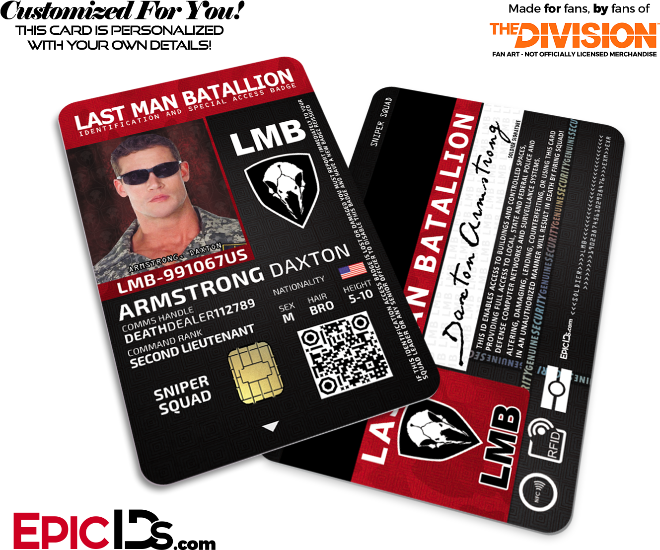 Download Last Man Batallion 'the Division' Soldier Id Badge - Last Man ...