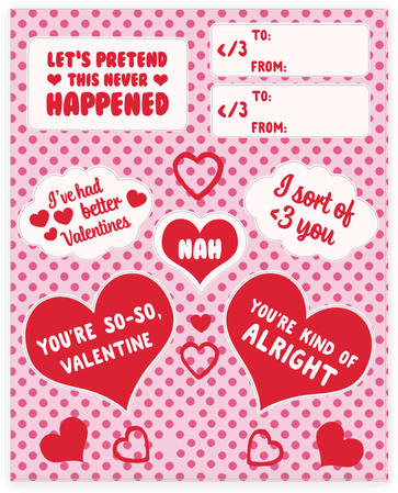 Download Sassy Valentines Day Sticker/decal Sheet - Valentinrs Day ...