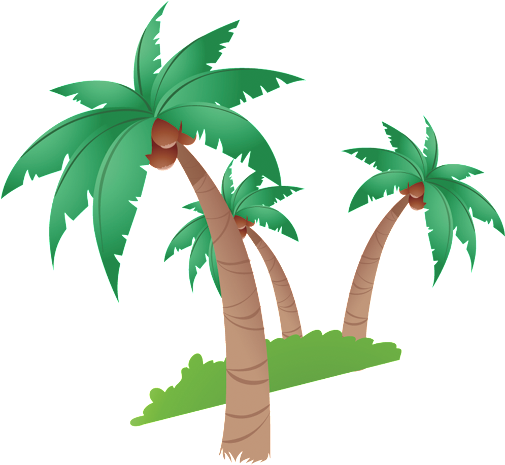 Download Coconut Tree Cartoon Beautiful Illustration - Coconut Tree ...