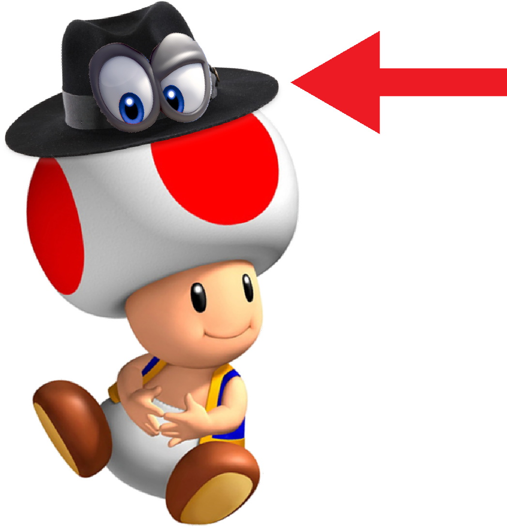 Download Hidden Bonneter On Toad's Hat - Wiki - Full Size PNG Image ...