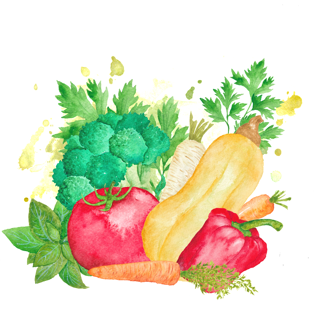 Download Colorful Hand Drawn Cartoon Vegetable Kitchen Transparent ...
