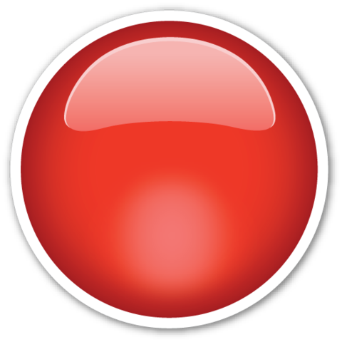 Download Transparent Large Red Circle Emoji Stickers, Smiley, Red ...