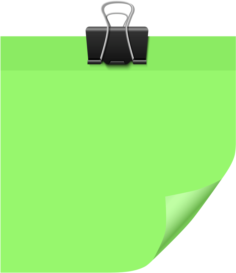 Download Transparent Free Png Sticky Note Green Png Images Transparent ...