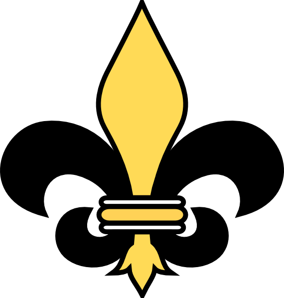 Download New Orleans Saints Football Clipart 2 By Thomas - Flor De Lis ...