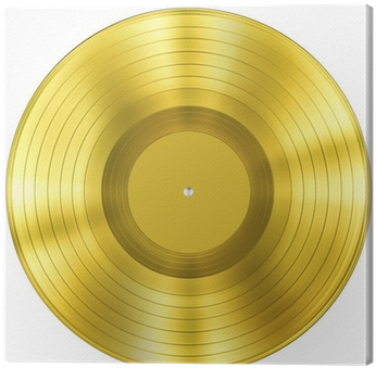 Download Gold Disc Music Award Isolated On White Canvas Print - Music ...