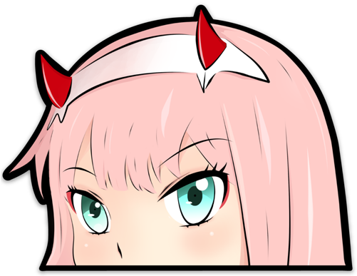 Download Zero Two Peeker - Zero Two Peeking Sticker - Full Size PNG ...