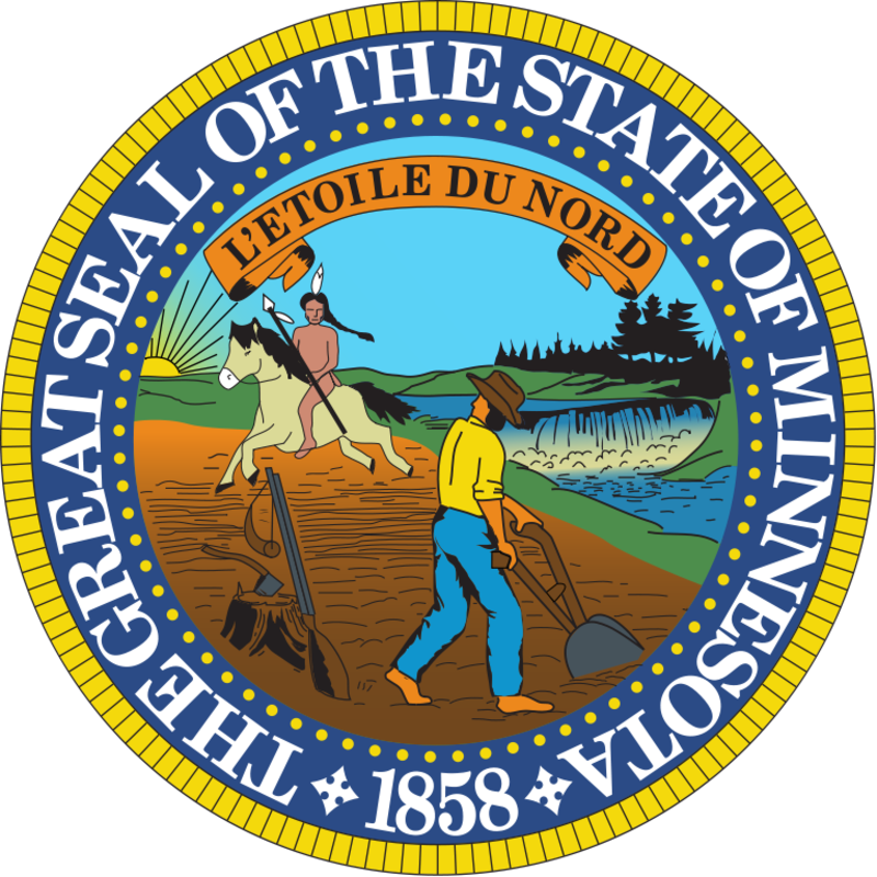 Download 768px-seal Of Minnesota - Minnesota State Flag Logo - Full ...