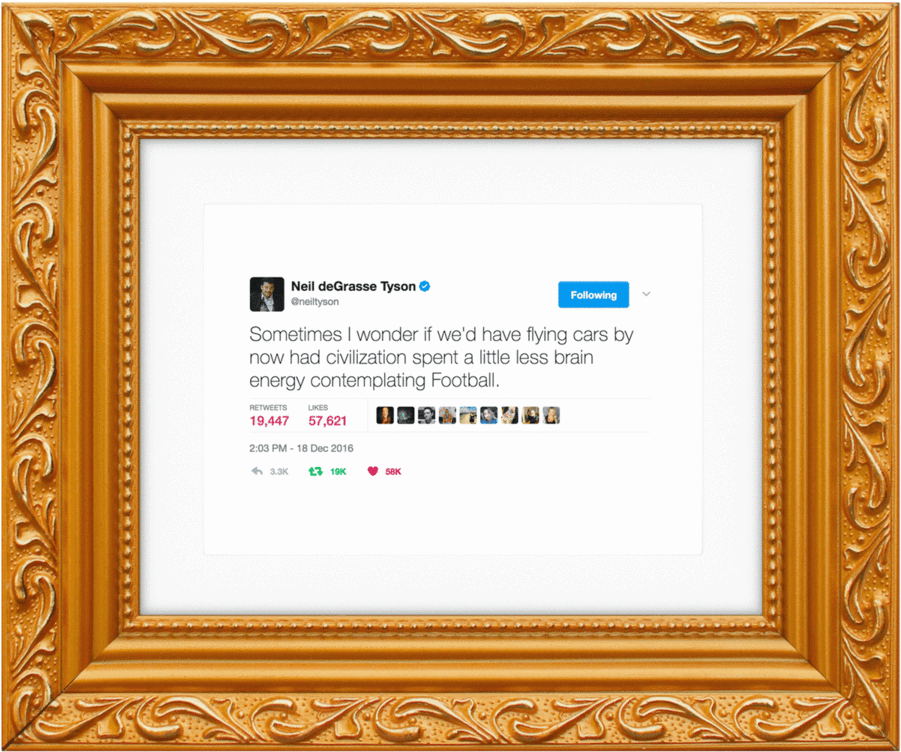 Download Football @neiltyson-framed Tweets - Kanye West Tweet Frame ...