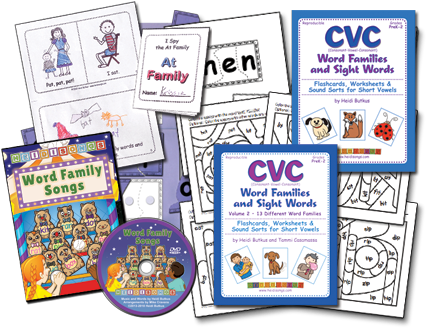 Download Word Family Songs Animated Dvd - Cvc Worksheets - Full Size ...