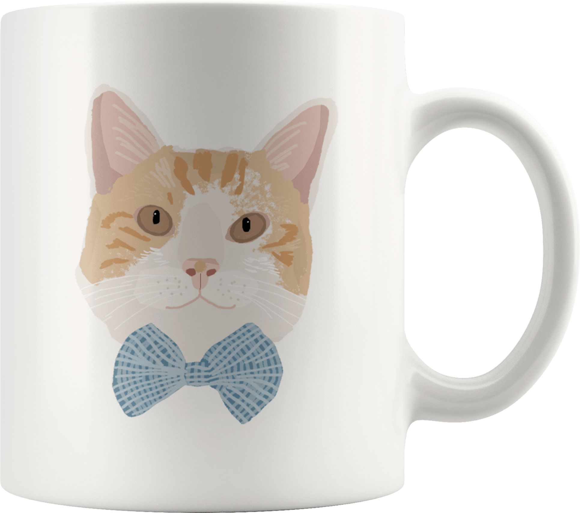 Download Dapper Tabby White & Orange Cat Mug - Tag 3-d Figural Orange ...