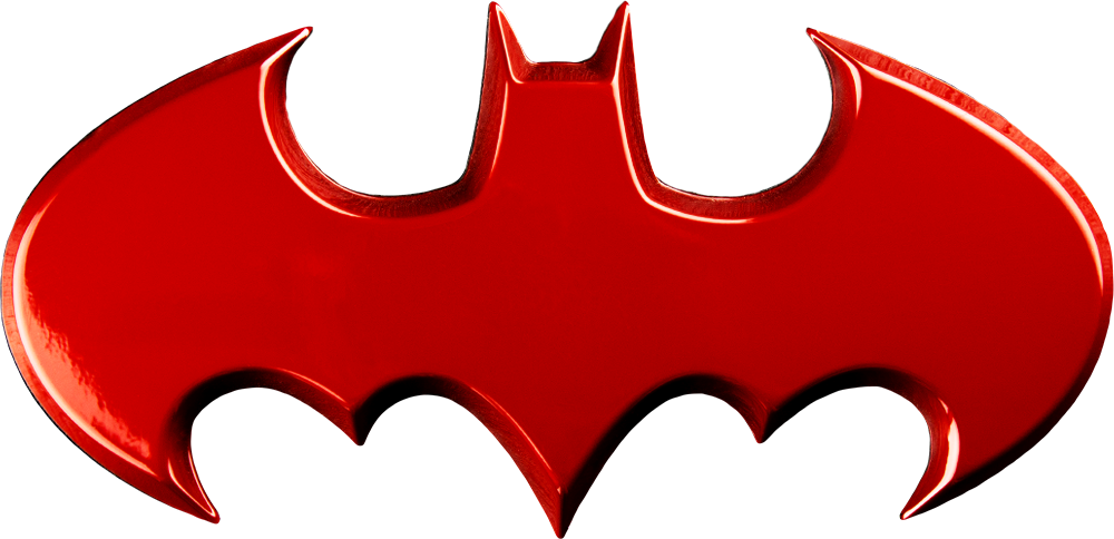 Download Batman Logo Red Chrome Premium Fan Emblem By Fan Emblems ...