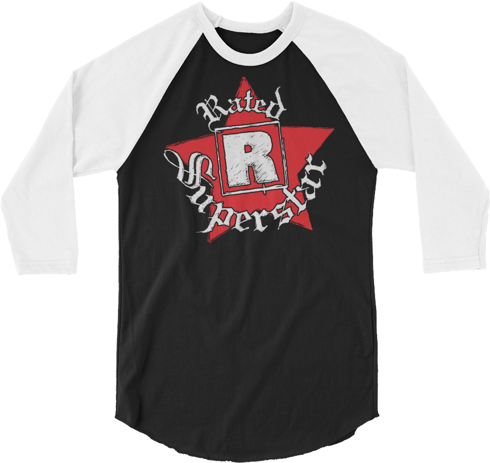 Download Edge "rated R Superstar" 3/4 Sleeve Raglan T-shirt - Roman ...
