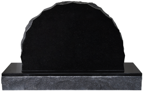 Download Back View Of Photo Laser Engraved Granite Headstone- - Black ...