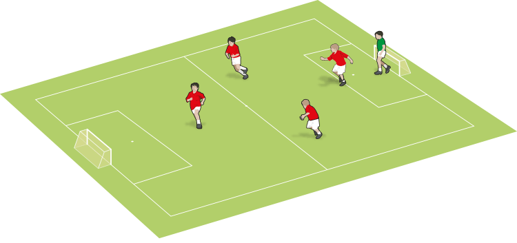 Download 4v4/5v5 Formation 1 2 - Coach Soccer 1v 1 - Full Size PNG ...