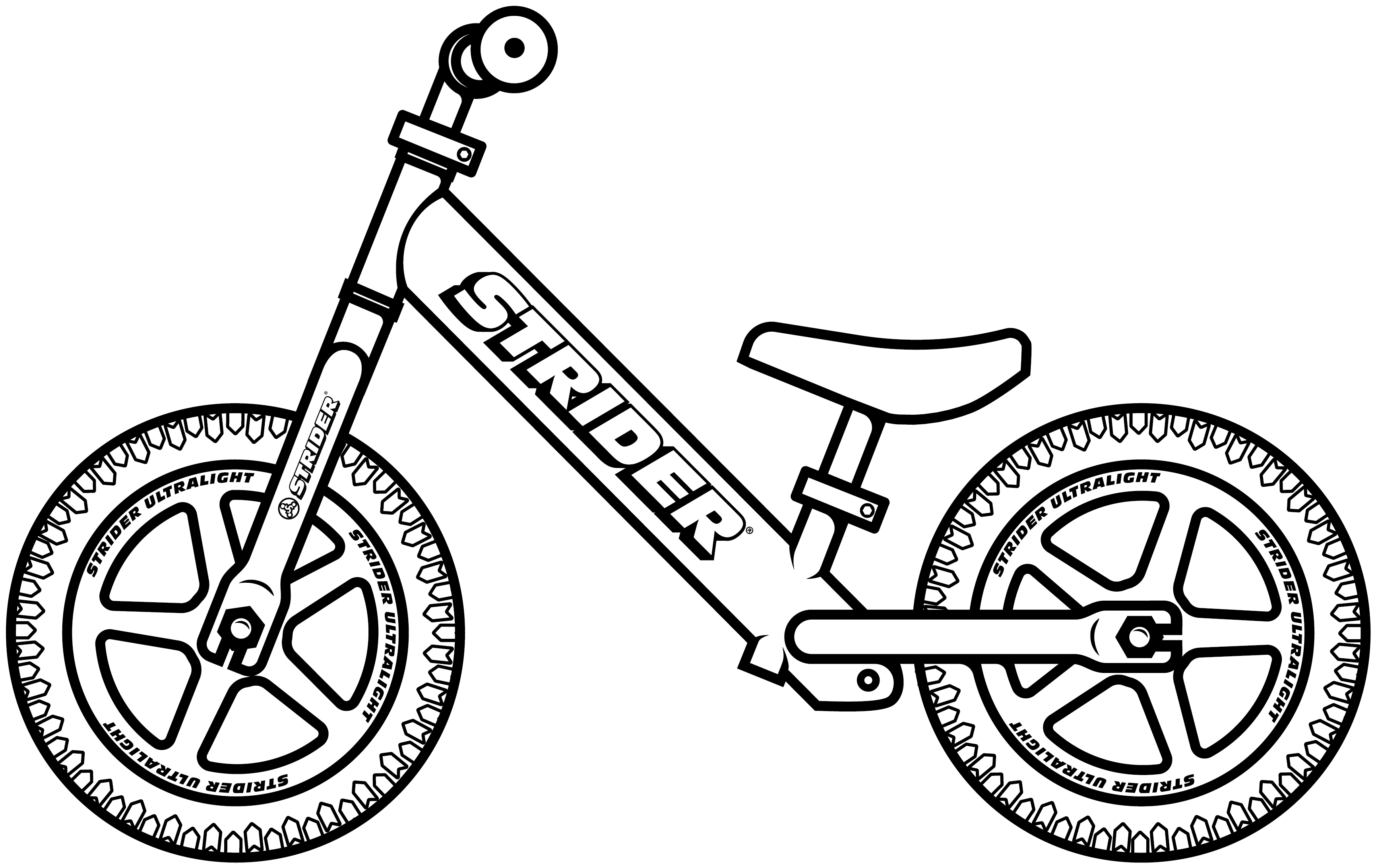 Download Download As Png - Balance Bike For Coloring - Full Size PNG ...