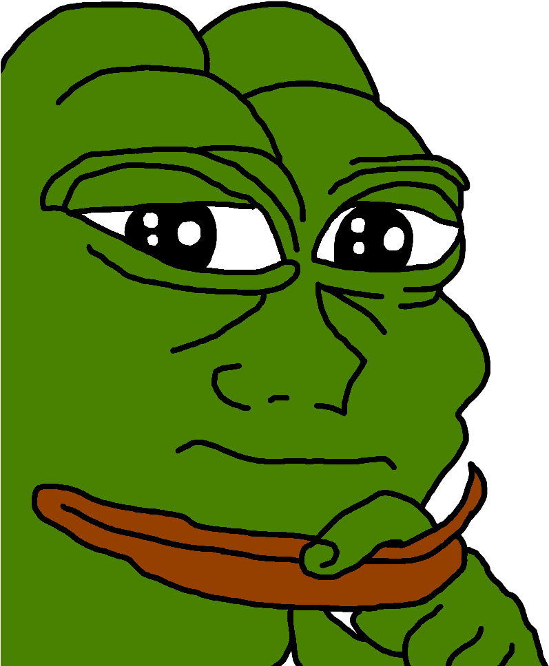 Download 7601542 - >> - Smug Pepe Transparent - Full Size PNG Image ...