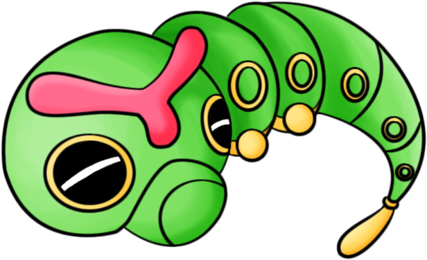 Download Caterpie By Chibitigre - Sleeping Caterpie - Full Size PNG ...