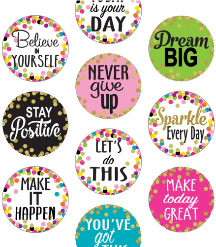 Download Confetti Positive Sayings Accents - Teacher Created Resources ...