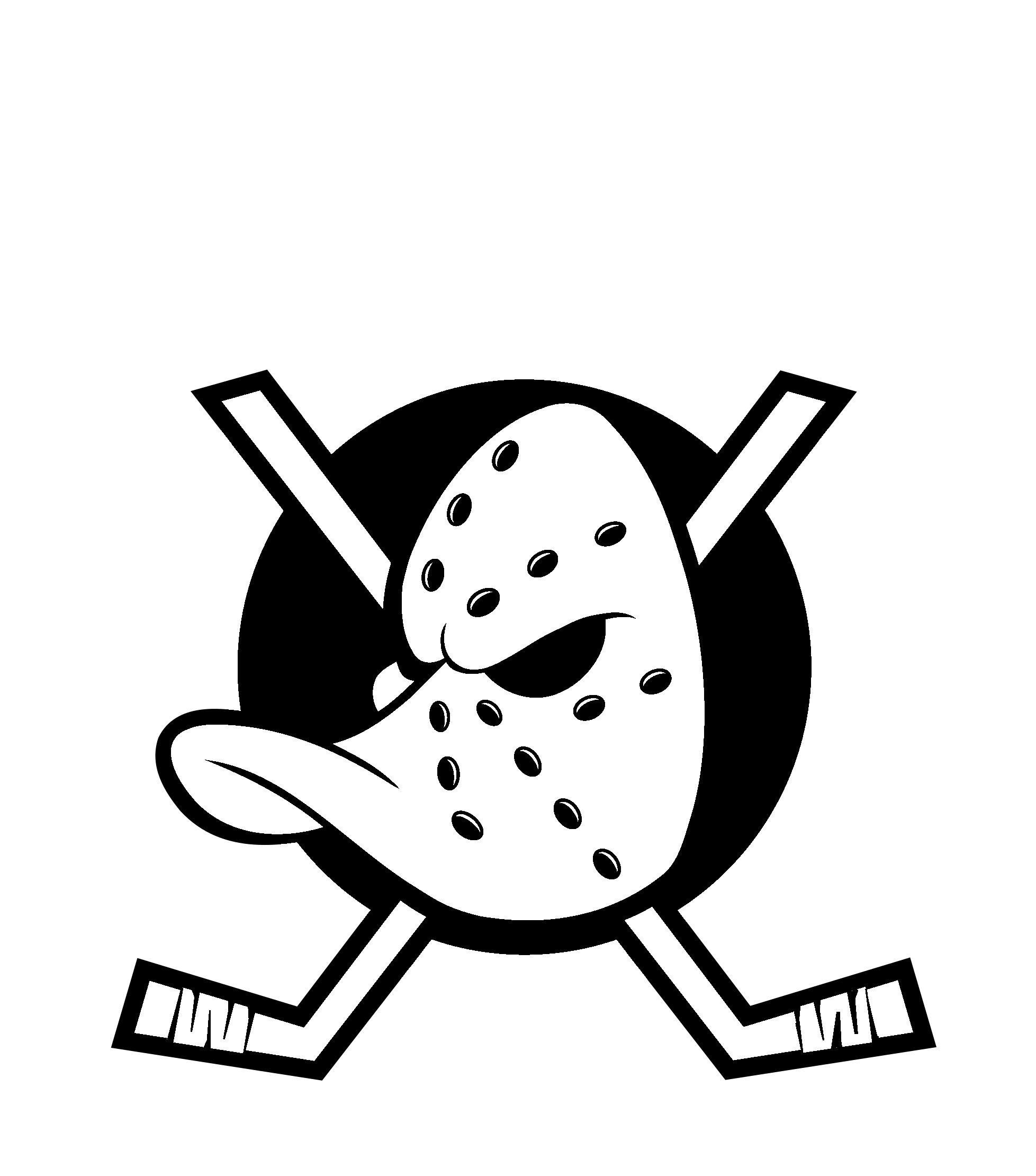 Download Transparent Anaheim Mighty Ducks Logo Black And White - Mighty ...