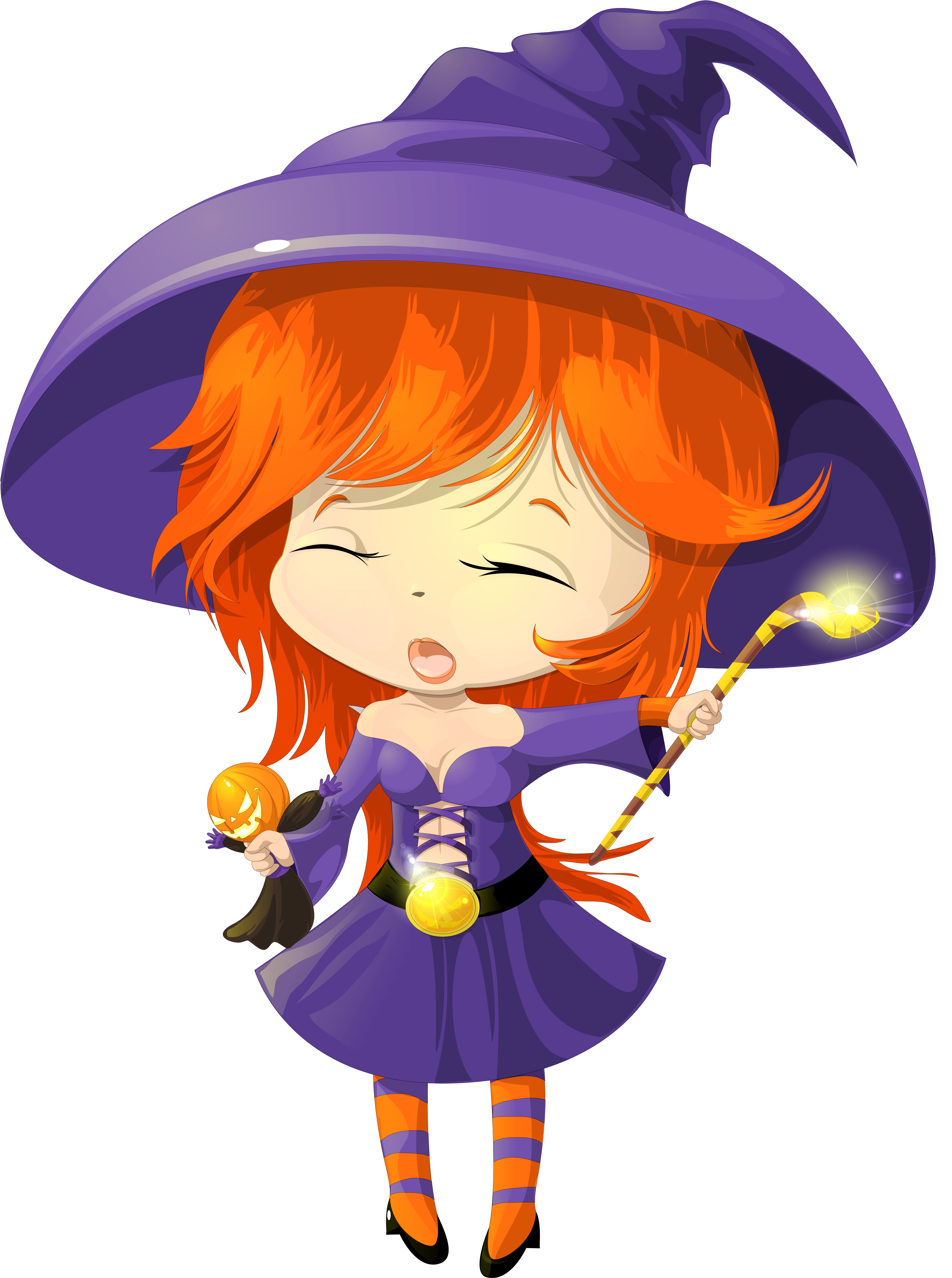 Download Cute Purple Witch Transparent Clipart M=1410821280 - Cute ...