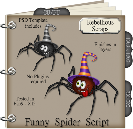 Download Funny Spider Script - Clip Art - Full Size PNG Image - PNGkit