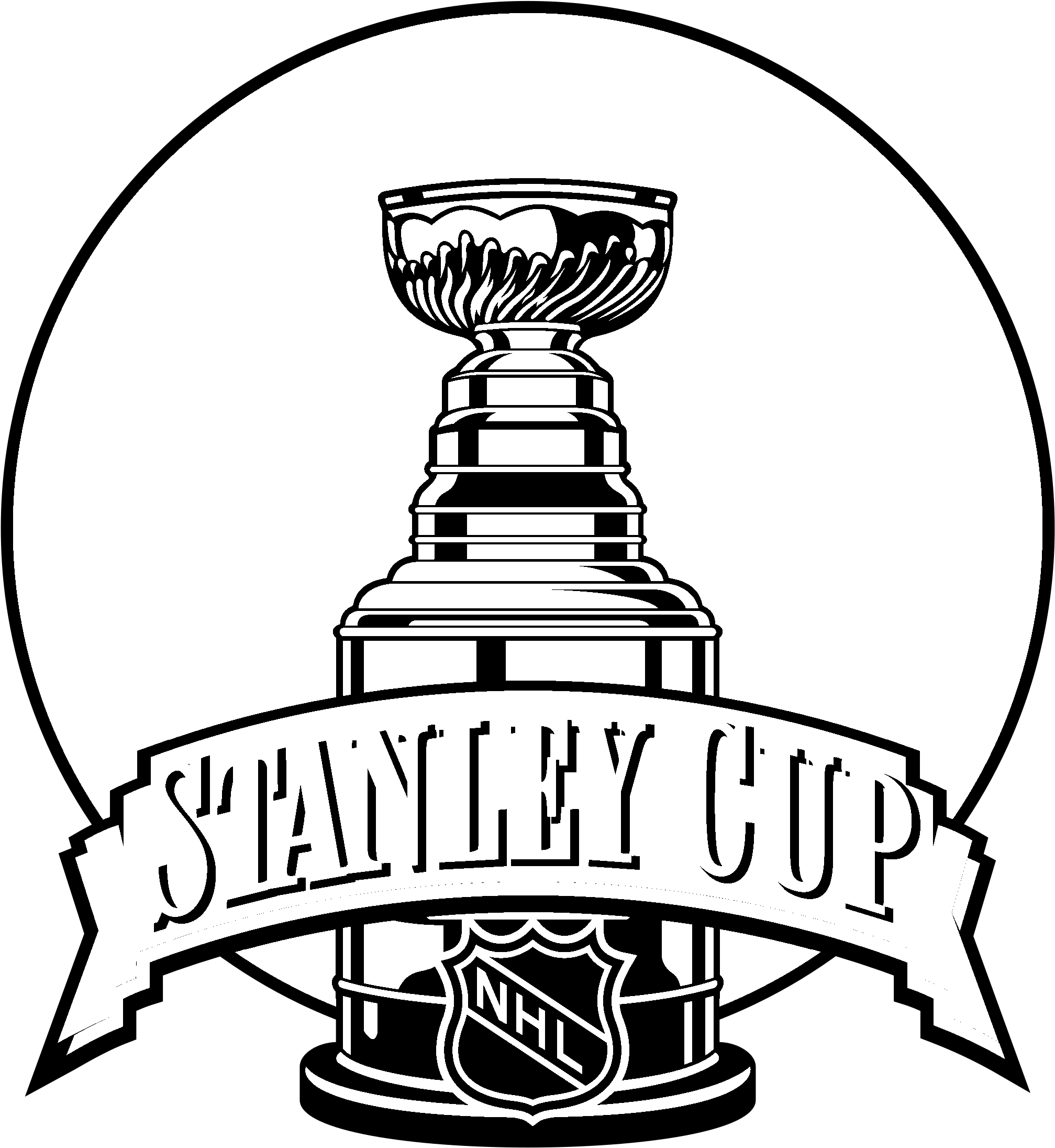 Download Stanley Cup 2001 Logo Black And White - Stanley Cup Black And ...