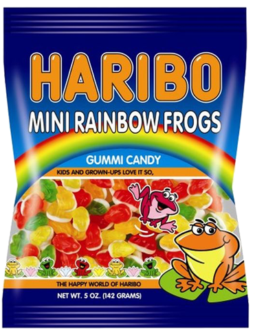 Download Haribo Mini Rainbow Frogs Gummi Candy - Haribo Mini Rainbow ...