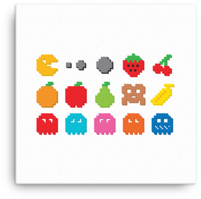 Download Pixel Pacman Canvas - Pac Man Clip Art - Full Size PNG Image ...