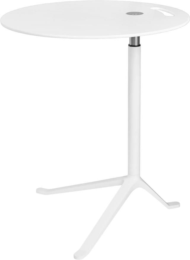 Download Ks11, Height Adjustable Table, Ø 45 Cm, White Base - Design ...