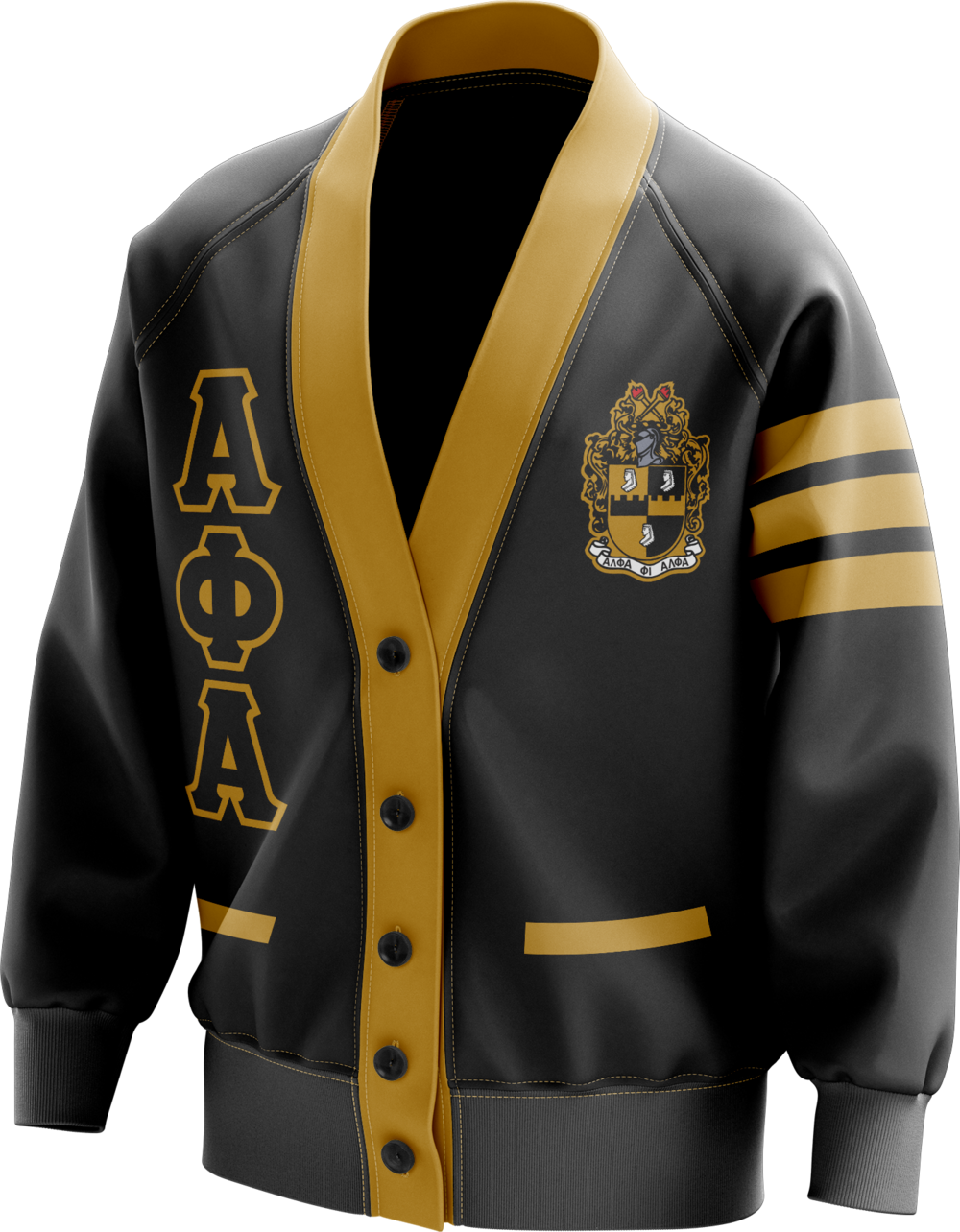 Download Alpha Phi Alpha Striped Cardigan - Full Size PNG Image - PNGkit