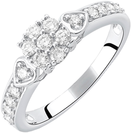 Download Banner Royalty Free Library Diamond White Cluster From - Ring ...