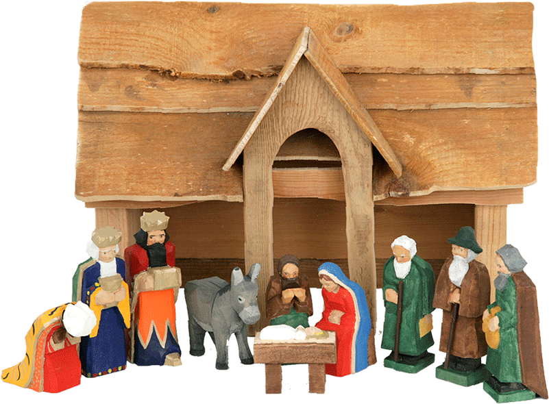 Download Carved Nativity Sets - Handmade Nativity Set - Full Size PNG ...
