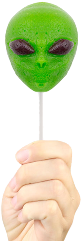 Download Transparent Gummy Alien Head On A Stick - Gummy Alien Candy ...