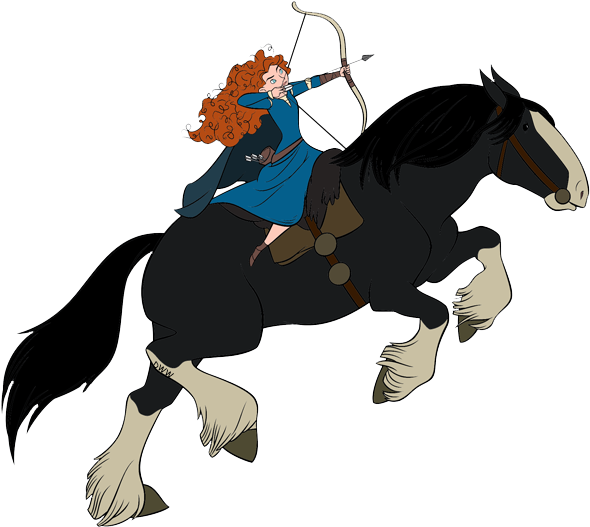 Download Merida Riding Angus - Merida And Angus 1 Tote Bag, Adult ...