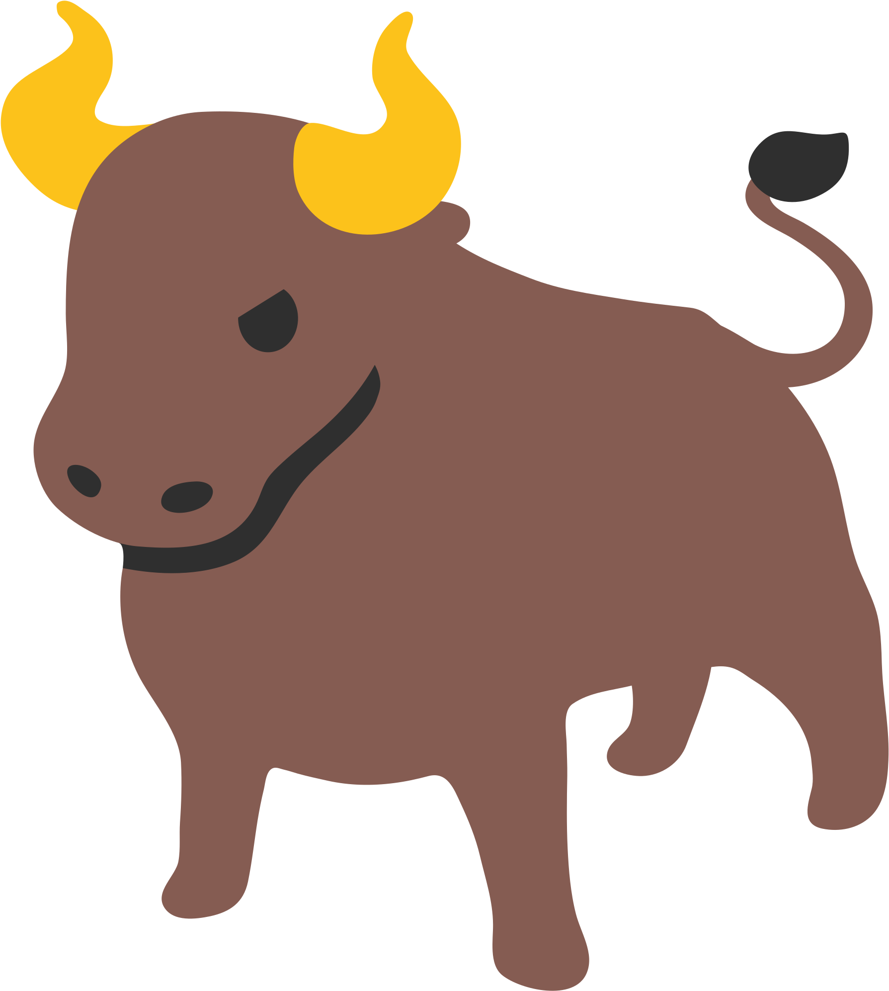 Download Open - Bull Emoji - Full Size PNG Image - PNGkit