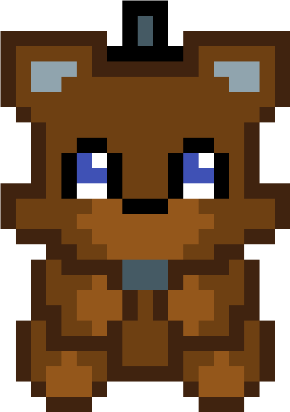 Download Freddy Fazbear - Fnaf Foxy Pixel Art - Full Size PNG Image ...