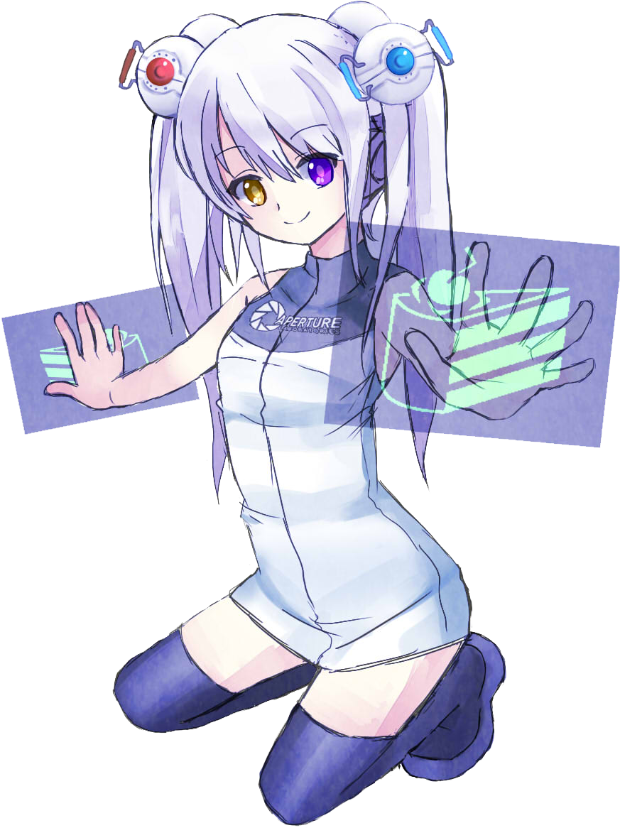 Download Resized To 94% Of Original - O Portal Glados Anime - Full Size ...