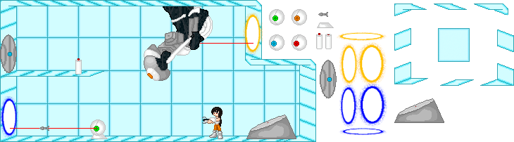 Download Glados Sprites - Mega Man - Full Size PNG Image - PNGkit