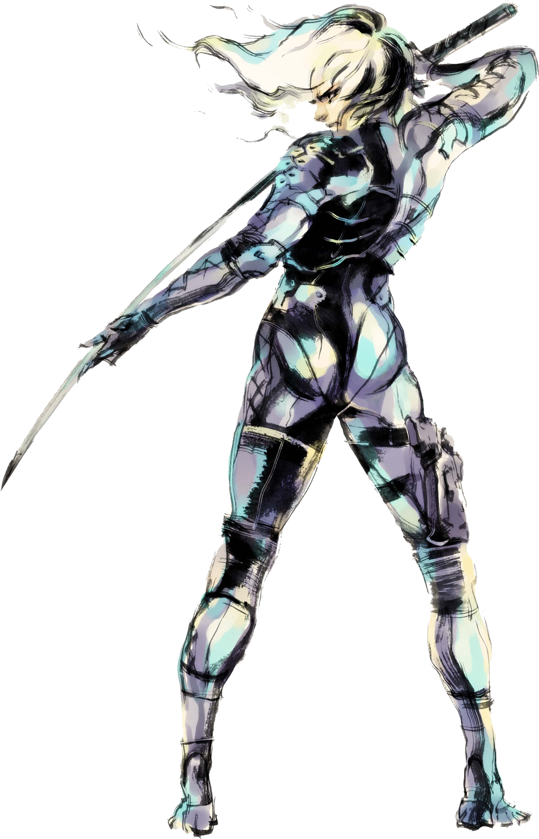 Download Raiden Ninja Sword - Raiden Metal Gear Solid 2 Art - Full Size ...