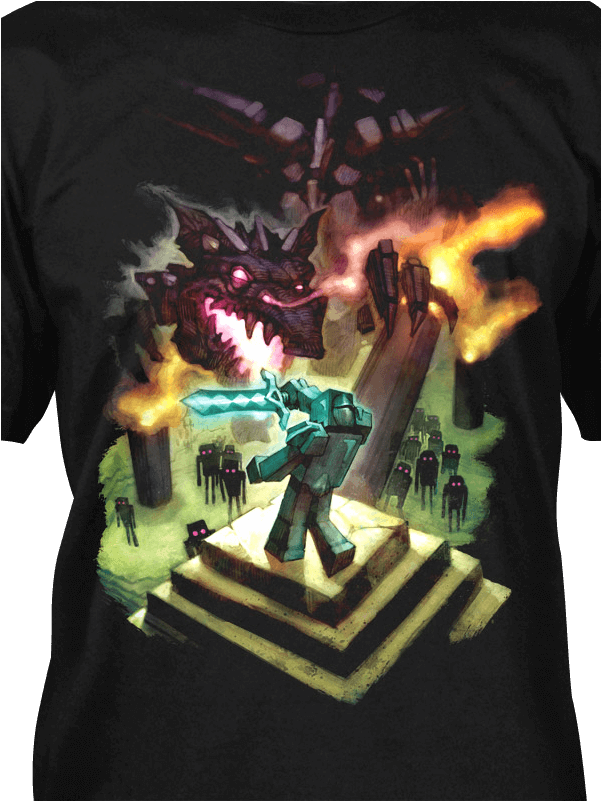 Download Transparent Zoom - Minecraft Shirt Ender Dragon - PNGkit