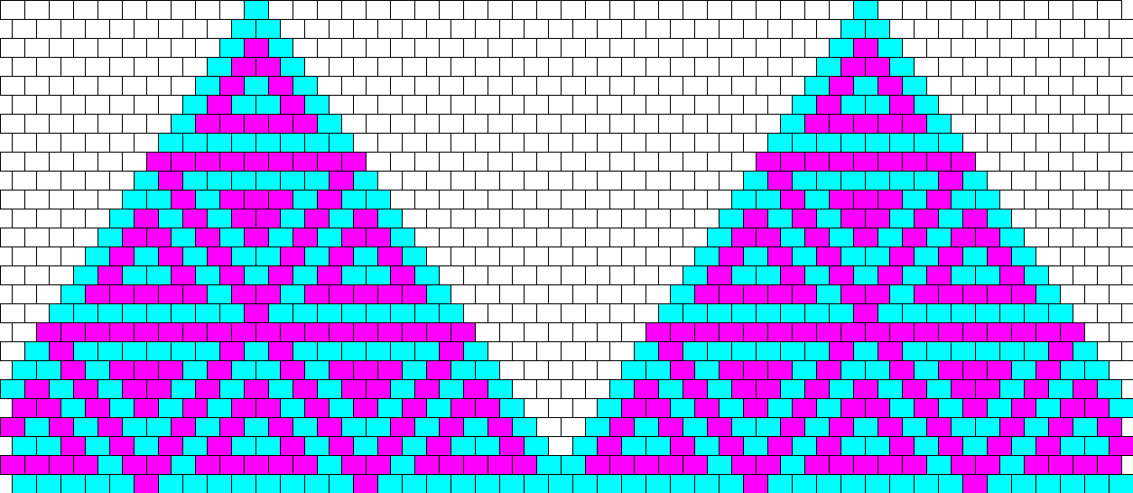 Download Triangle Cotton Candy Bead Pattern - Triangle Perler Bead ...