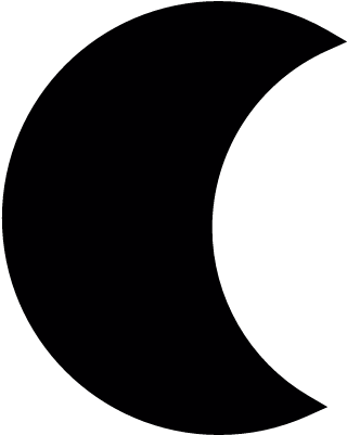 Download Crescent Moon Vector - Black And White Half Moon - Full Size ...