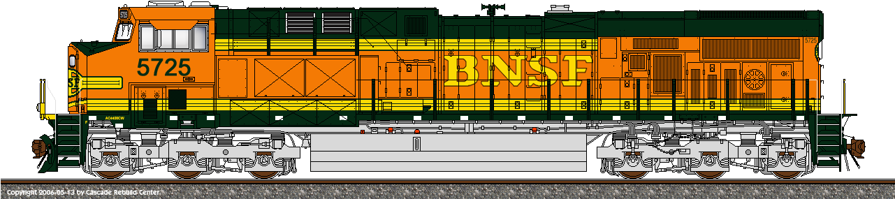 Download Bnsf Emulator - Ge Es44ac - Full Size PNG Image - PNGkit