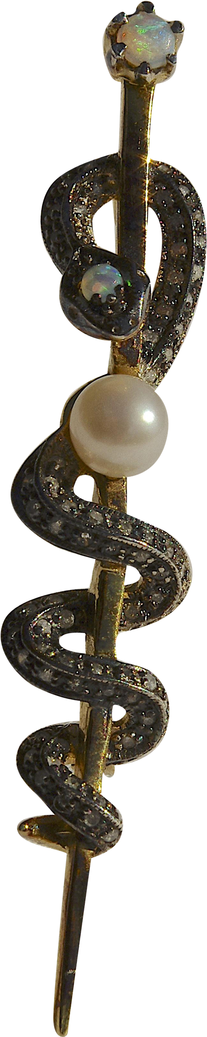 Download This Is A 1940's Opal Diamond And Pearl Brooch Pin - Asclepius ...