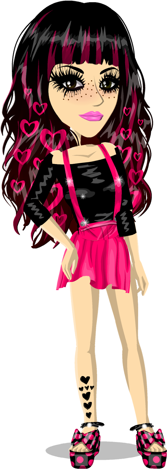 Download Msp Pink Hearts - Cartoon - Full Size PNG Image - PNGkit