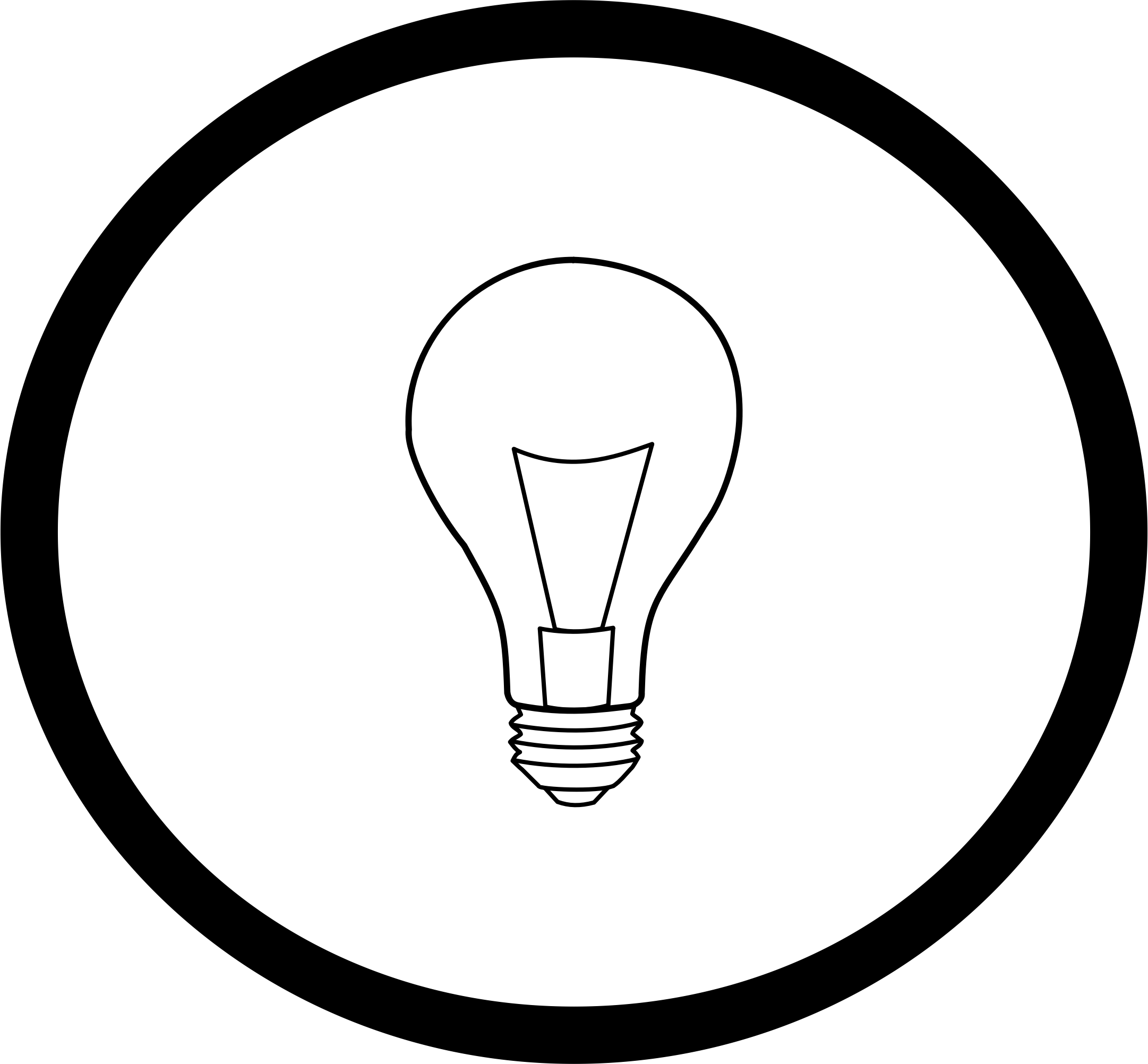 Download Light Bulb - Black Circle 512 X 512 - Full Size PNG Image - PNGkit