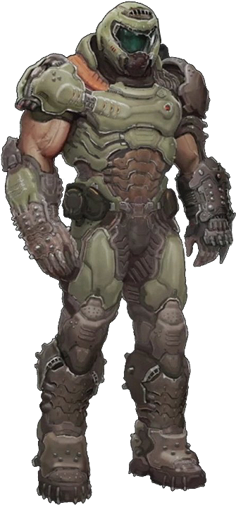 Download The Doom Slayer - Doomguy No Background - Full Size PNG Image ...