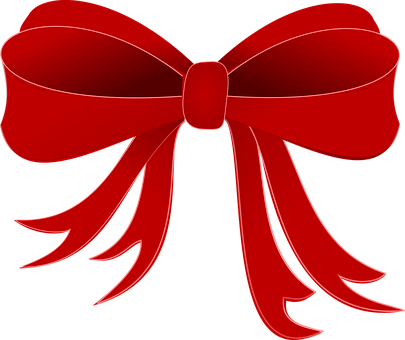 Download Bow Red Ribbon Decoration Isolated Design - Christmas Bow Clip ...