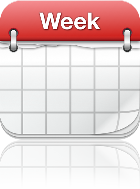 Download Transparent Calendar - Weekly Clipart - PNGkit